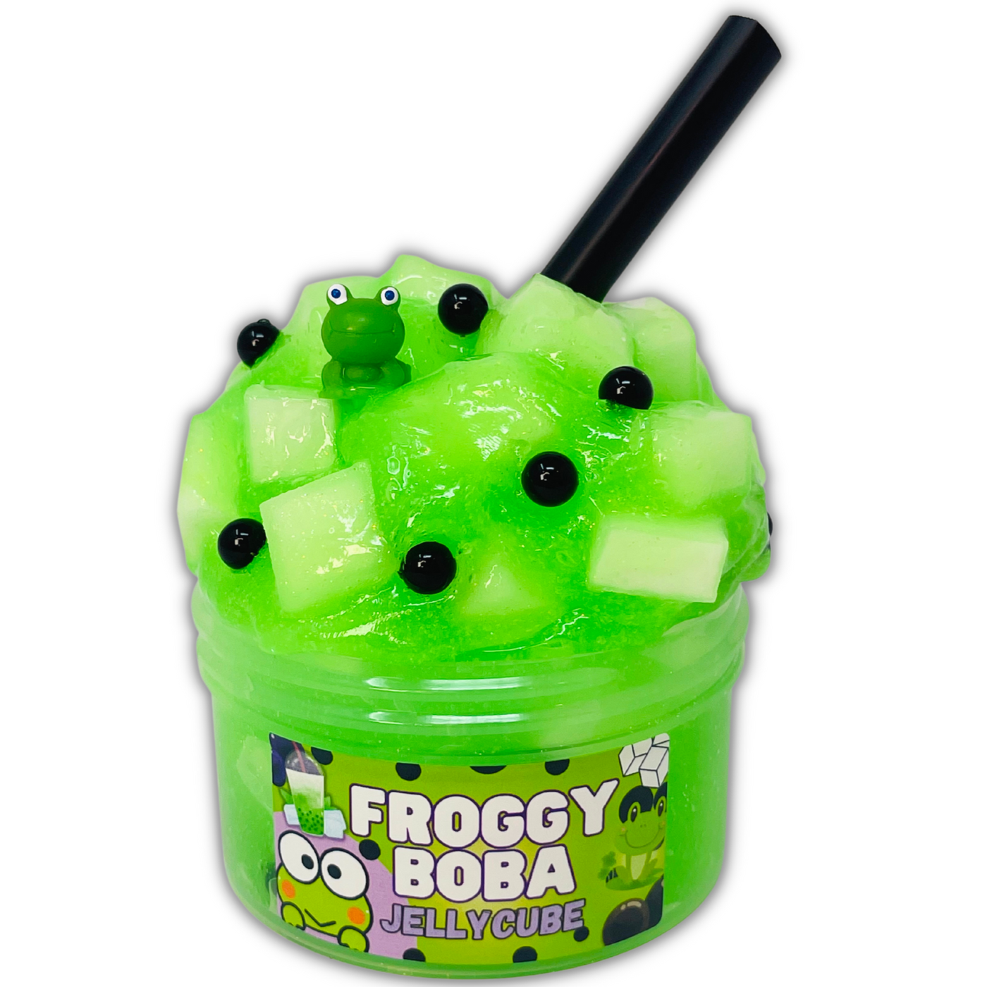 Froggy Boba Jelly Cube Slime – Stress Pop Slime