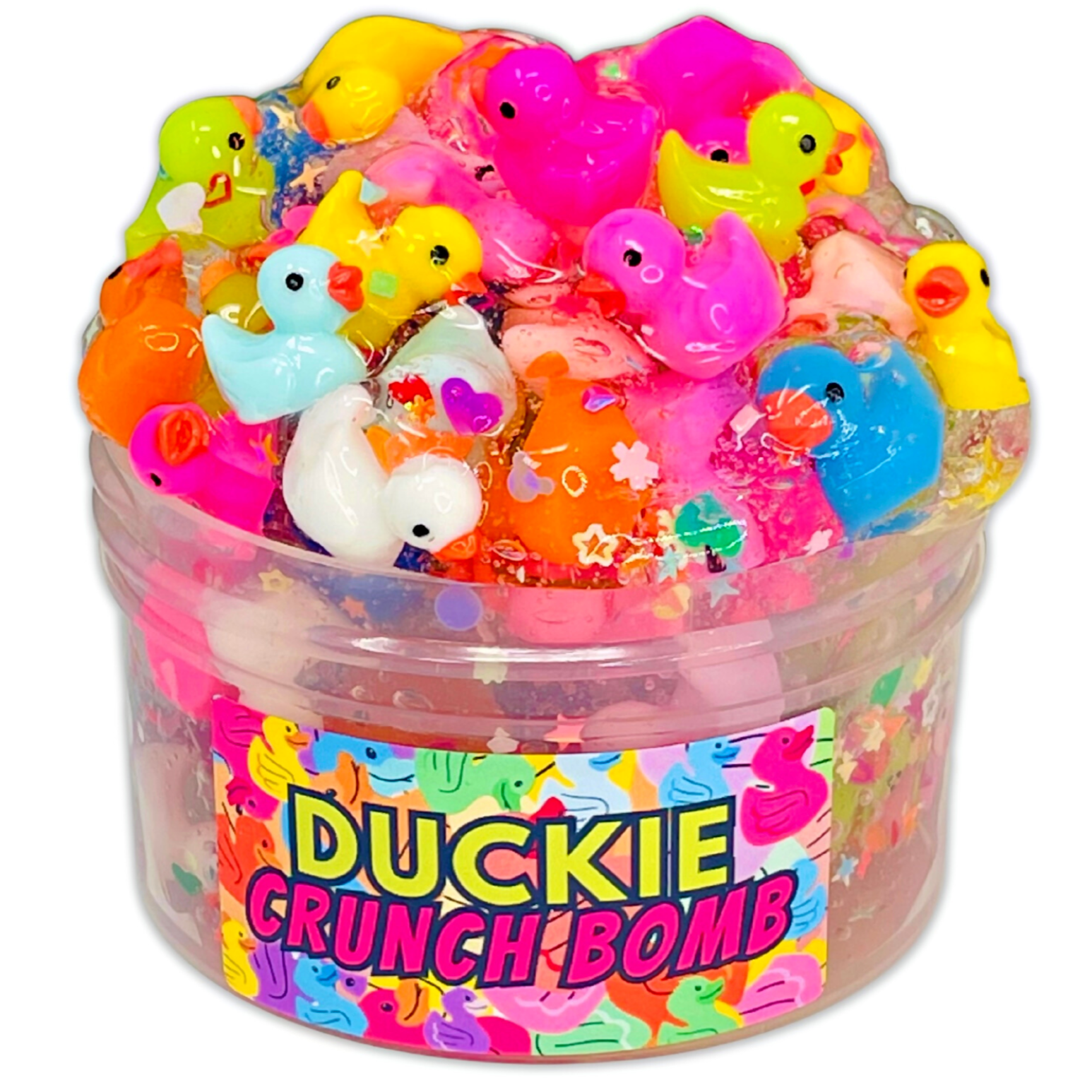 "Duckie Crunch Bomb" Jelly Clear Slime – Stress Pop Slime