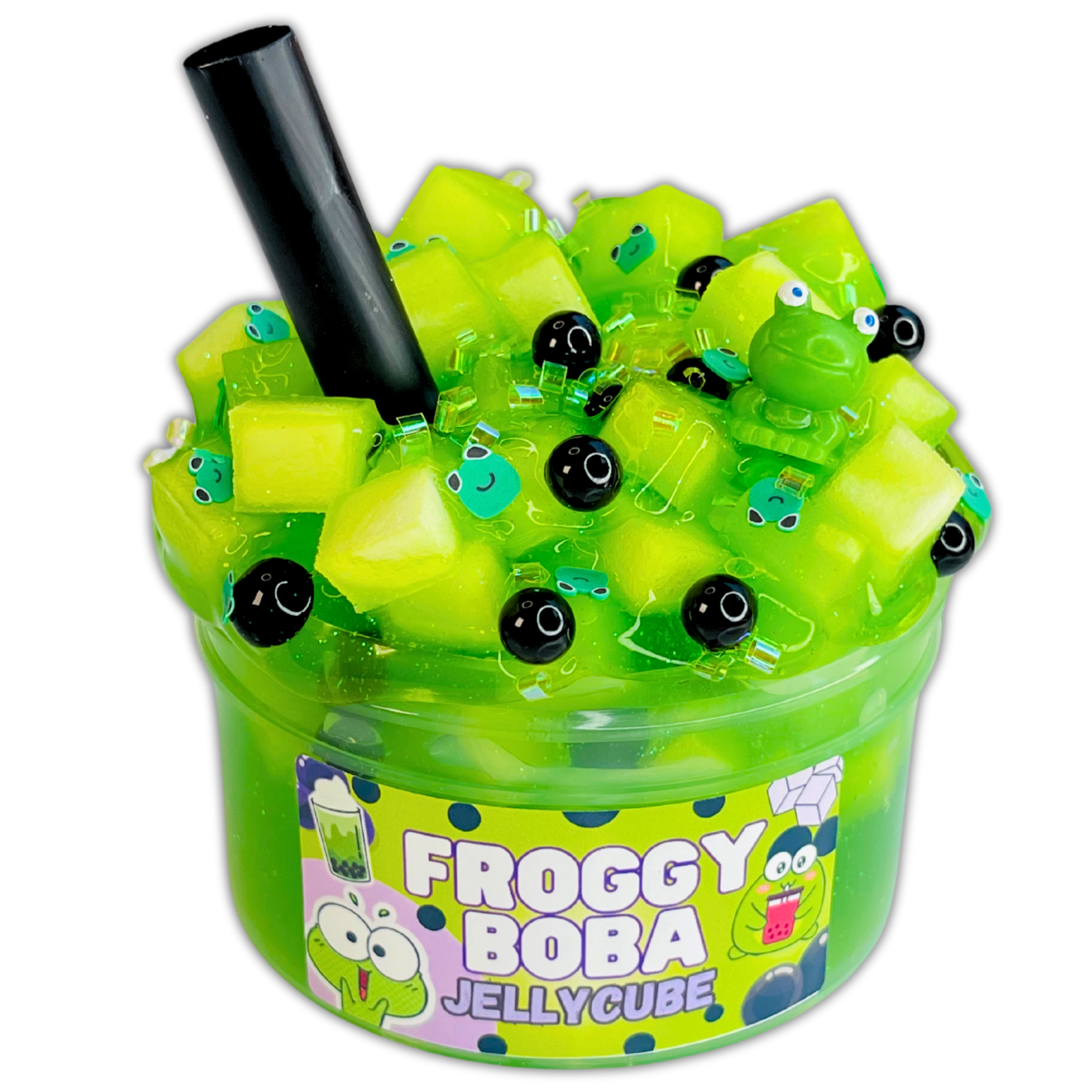 Froggy Boba Jelly Cube Slime – Stress Pop Slime