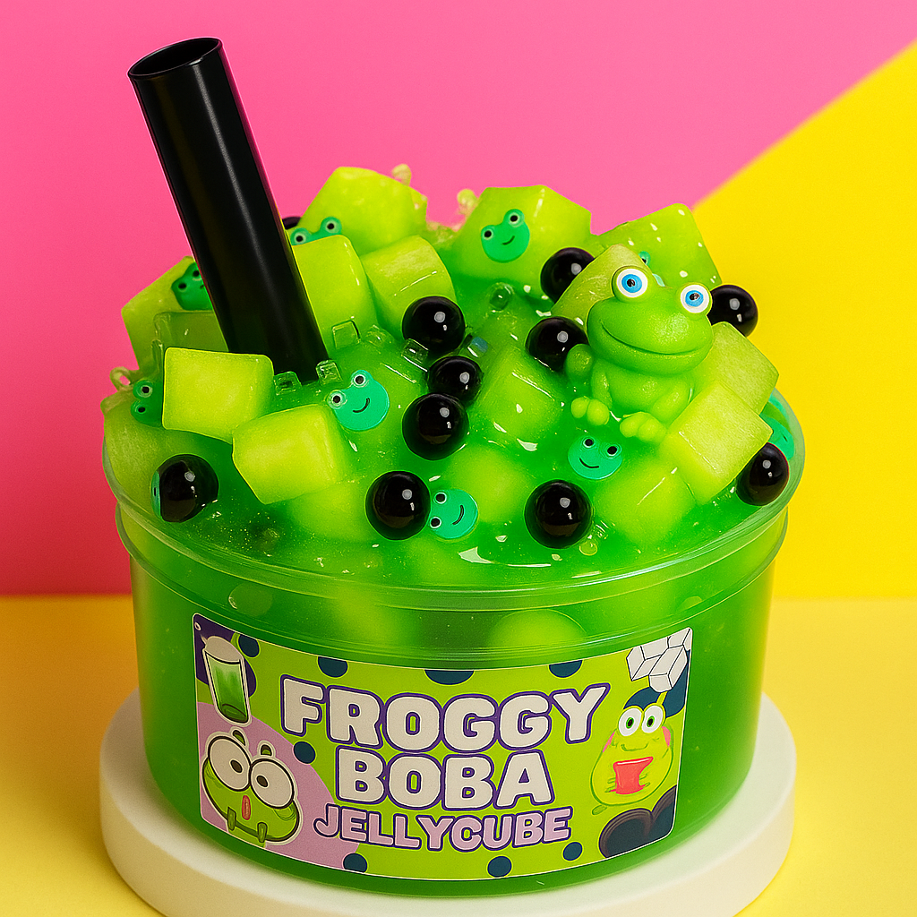 Froggy Boba Jelly Cube Slime – Stress Pop Slime